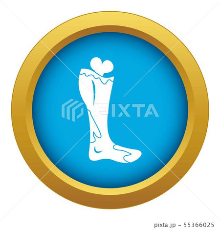 Zombie leg icon blue vector isolatedのイラスト素材 [55366025] - PIXTA