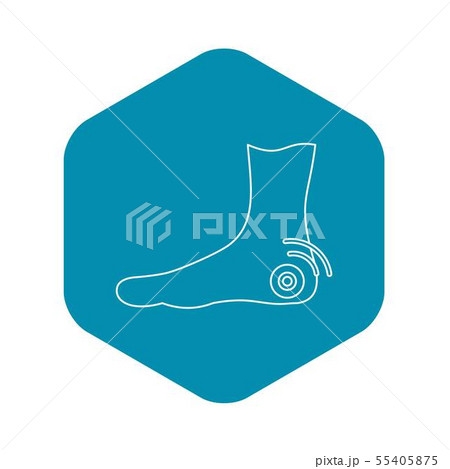 Foot heel icon, outline styleのイラスト素材 [55405875] - PIXTA