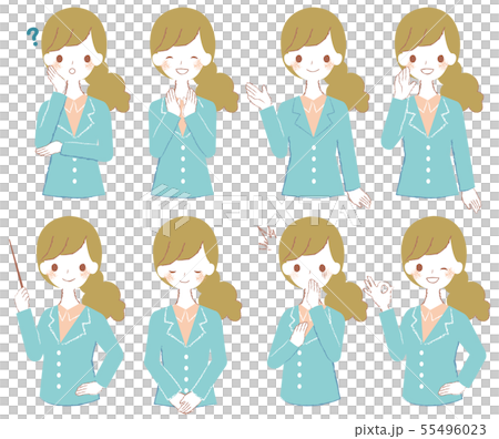 Female suit business set variation - Stock Illustration [55496023] - PIXTA