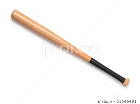 Top view of wooden baseball batの写真素材 [55546491] - PIXTA