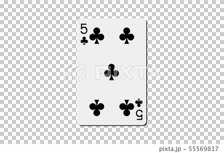 Playing card club 5 - Stock Illustration [55569817] - PIXTA