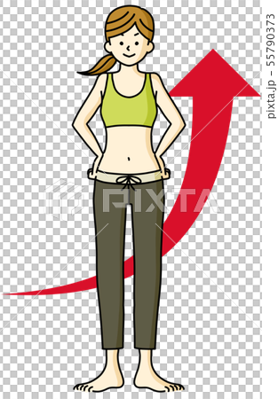 Woman-whole body-rise - Stock Illustration [55790373] - PIXTA