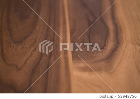 Closeup of real black walnut wood texture with...の写真素材 [55948750] - PIXTA