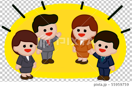 ビジネス 談笑 カットイラストのイラスト素材 [55959759] - PIXTA