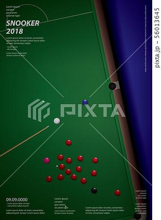 Snooker Championship Poster Design Template Vectorのイラスト素材 [56013645 ...