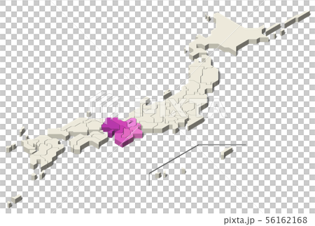Japan Map Kinki Region Northern Territory (Set 3) - Stock Illustration ...