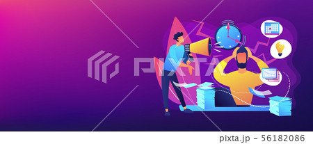 Stress concept banner header.のイラスト素材 [56182086] - PIXTA