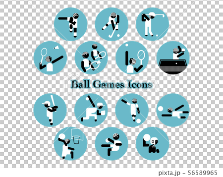 Ball sport event icon set - Stock Illustration [56589965] - PIXTA