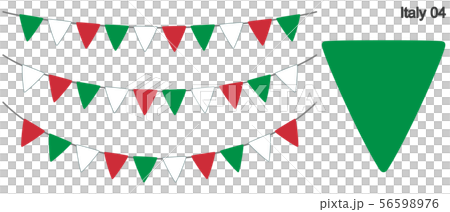 Garland of Italy flag vector data (bunting... - Stock Illustration ...
