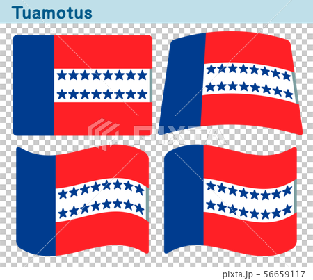 "Tuamotu Islands Flag" 4 icon design - Stock Illustration [56659117 ...
