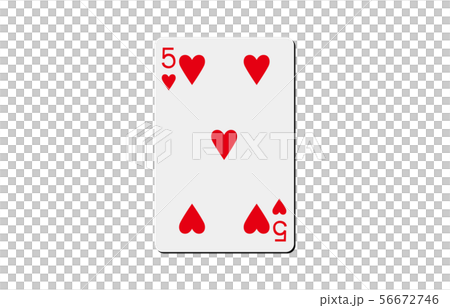 Playing card heart 5 - Stock Illustration [56672746] - PIXTA