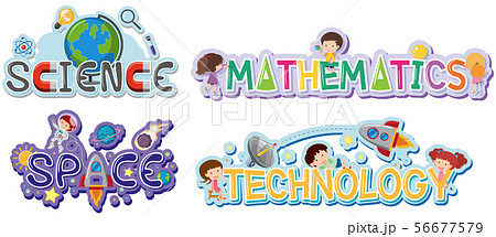 Logo design for school subjectsのイラスト素材 [56677579] - PIXTA