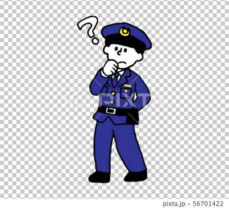 Questioning police officer (simple) - Stock Illustration [56701422] - PIXTA