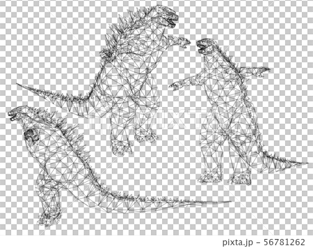 Godzilla King of the Monsters ,3d rendering - Stock Illustration ...