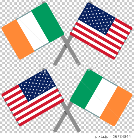Irish and American flags - Stock Illustration [56784844] - PIXTA