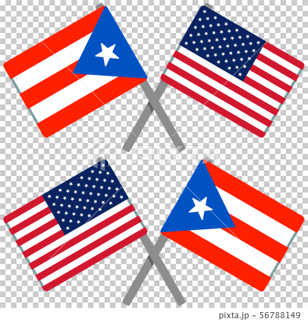 Puerto Rico and American Flag - Stock Illustration [56788149] - PIXTA