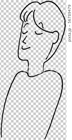 Line drawing illustration Youth resting or resting - Stock Illustration ...