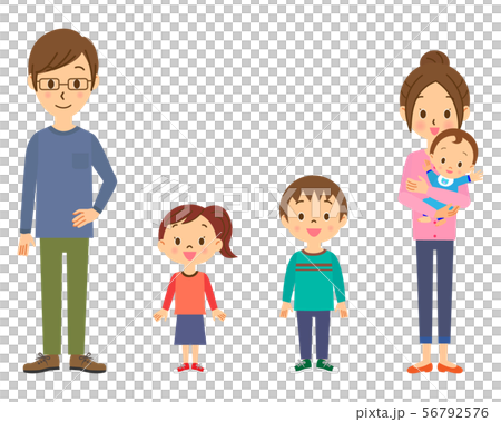 Family in line 01 - Stock Illustration [56792576] - PIXTA