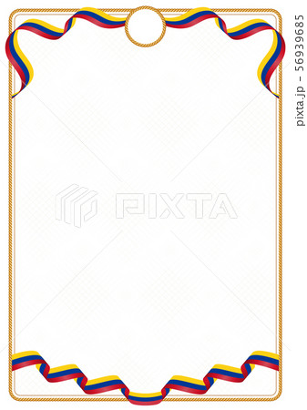 Frame and border of Colombia colors flagのイラスト素材 [56939685] - PIXTA
