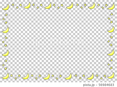 Hoshi moon frame - Stock Illustration [56984683] - PIXTA