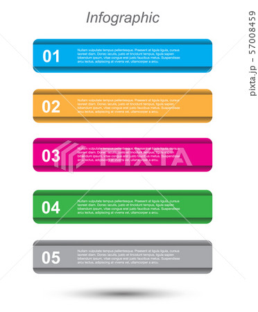 Info-graphic design template.のイラスト素材 [57008459] - PIXTA