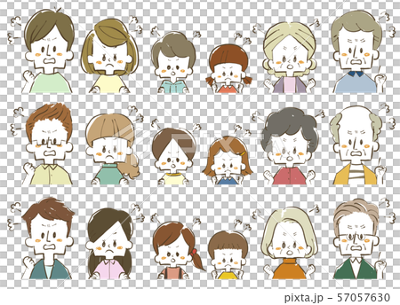 Family-get angry-three generations - Stock Illustration [57057630] - PIXTA