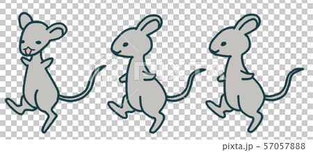 Marching mouse New Year's card illustration... - Stock Illustration ...