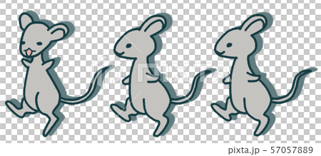 Marching mouse New Year's card illustration... - Stock Illustration ...