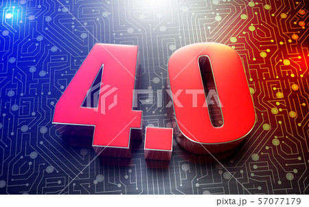 Numbers 4.0 3d.のイラスト素材 [57077179] - PIXTA