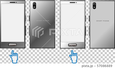 Smartphone (with fingertip icon) - Stock Illustration [57086889] - PIXTA