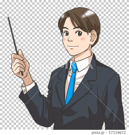 Young man explaining suit (suit) - Stock Illustration [57159672] - PIXTA
