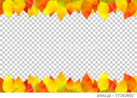 Dead leaves frame white background - Stock Illustration [57162602] - PIXTA