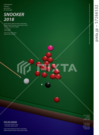 Snooker Championship Poster Design Template...のイラスト素材 [57266532] - PIXTA
