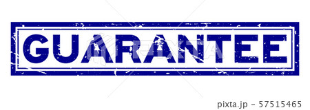 Grunge blue guarantee word square rubber seal...のイラスト素材 [57515465] - PIXTA