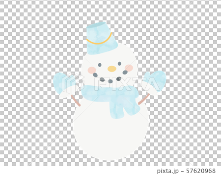 Light blue snowman - Stock Illustration [57620968] - PIXTA