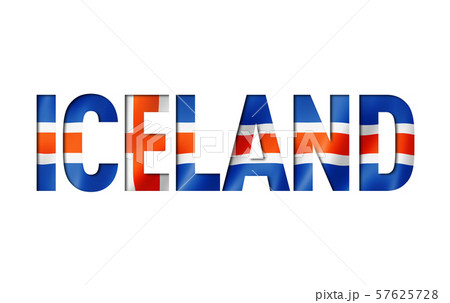 iceland flag text fontのイラスト素材 [57625728] - PIXTA