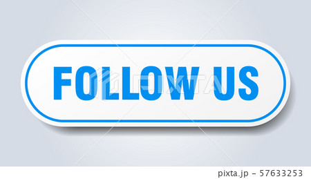 follow us sign. follow us rounded blue sticker.のイラスト素材 [57633253] - PIXTA