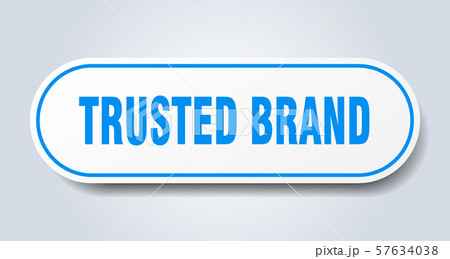 trusted brand sign. trusted brand rounded blueのイラスト素材 [57634038] - PIXTA