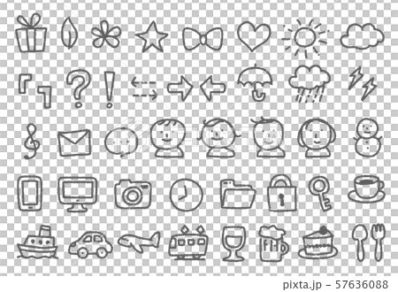 Hand drawn style icon set - Stock Illustration [57636088] - PIXTA