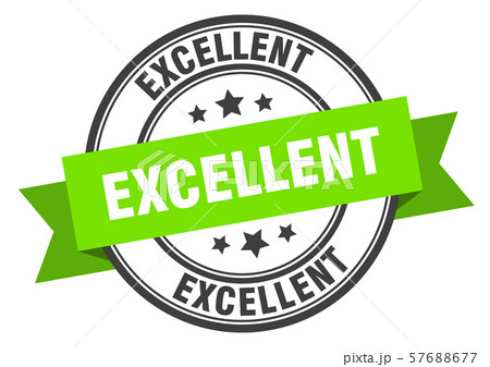 excellent label. excellent green band sign.のイラスト素材 [57688677] - PIXTA