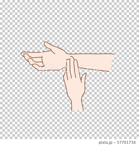 Hands working on pulse, illustration, health - Stock Illustration ...