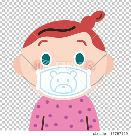 Baby wearing a mask - Stock Illustration [57767539] - PIXTA