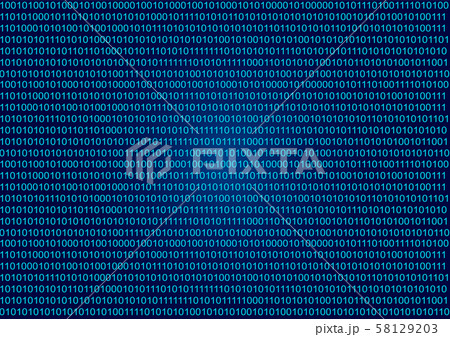 abstract background with binary codeのイラスト素材 [58129203] - PIXTA
