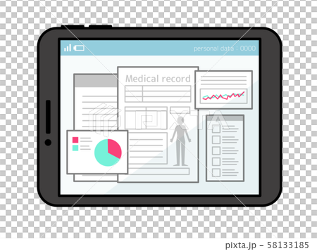 Electronic medical record-tablet - Stock Illustration [58133185] - PIXTA