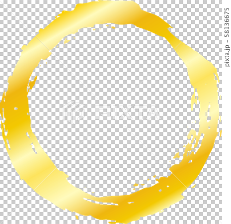 Circle japanese style frame rough hand painted... - Stock Illustration ...