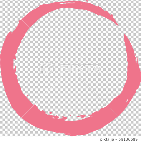 Circle japanese style frame rough hand painted... - Stock Illustration ...