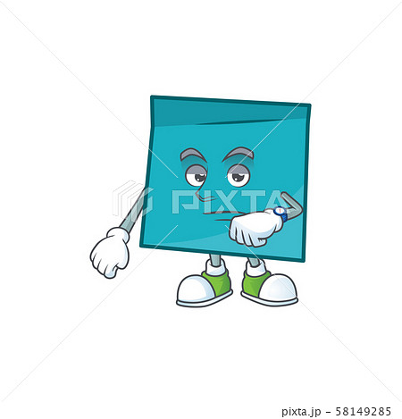 Waiting rectangle sticker paper in cartoon...のイラスト素材 [58149285] - PIXTA