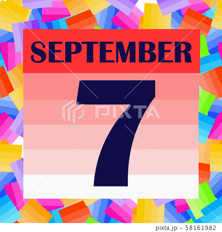 September 7 icon. For planning important day....のイラスト素材 [58161982] - PIXTA