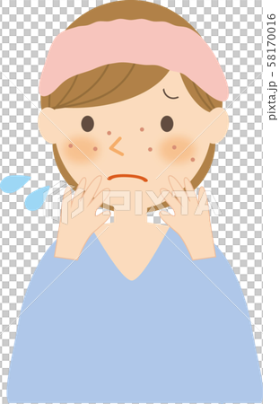 Skin trouble breakout - Stock Illustration [58170016] - PIXTA