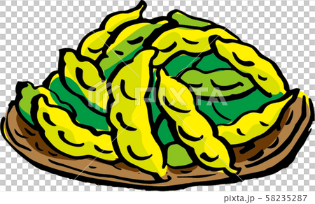 Edamame hand-painted brush touch illustration... - Stock Illustration ...